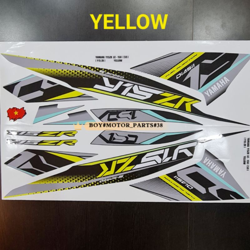 YAMAHA Y15 Y15ZR VIETNAM CUSTOM DESIGN ( 59 ) BODY STICKER ( READY ...