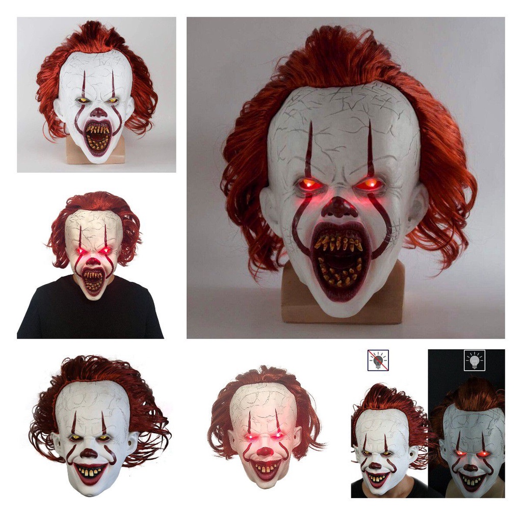 Eco-friendly Latex Stephen King's It Mask For Men Joker Cosplay ...