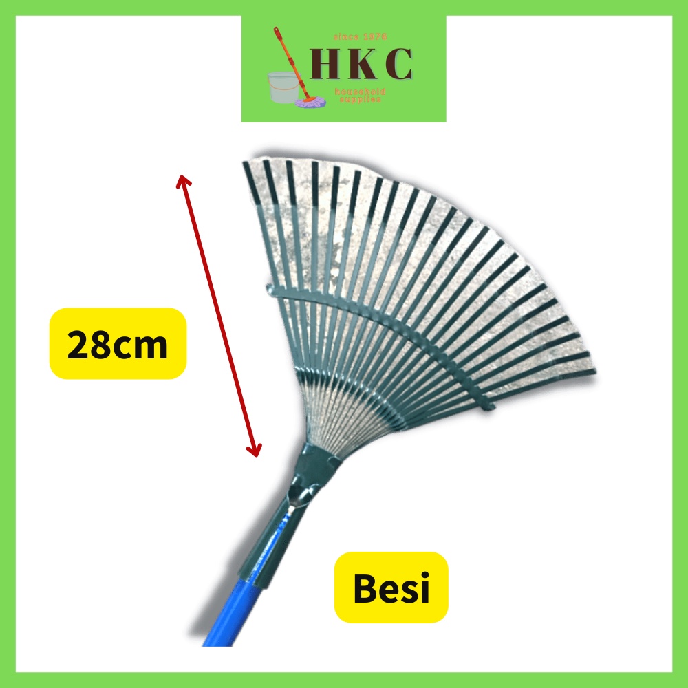 Pencakar Rumput Metal Daun Grass Rake Steel Rake Crawler Sapu Daun ...
