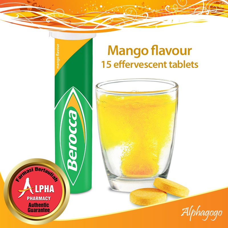 Berocca Effervescent Tablets Orange / Mango (15 Tablets / 30 Tablets / 45 Tablets) | Shopee Malaysia