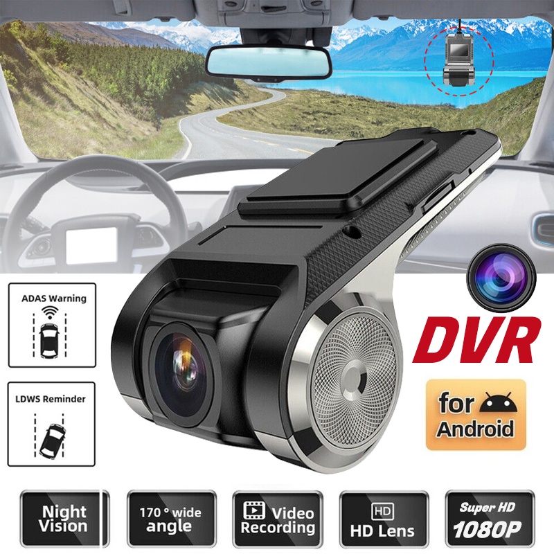 170° Car DVR Camera HD 1080P ADAS Video Recorder Dash Cam Night Vision ...