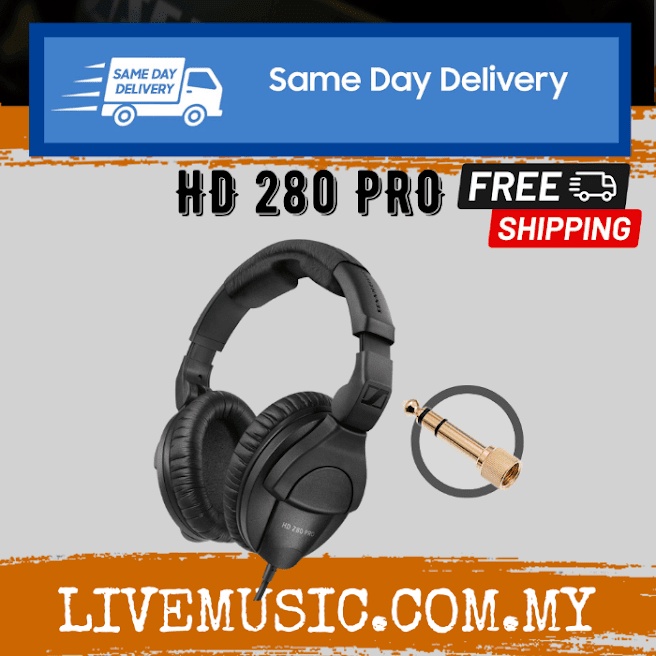 Sennheiser HD 280 Pro Closed-back Studio and Live Monitoring Headphones ...