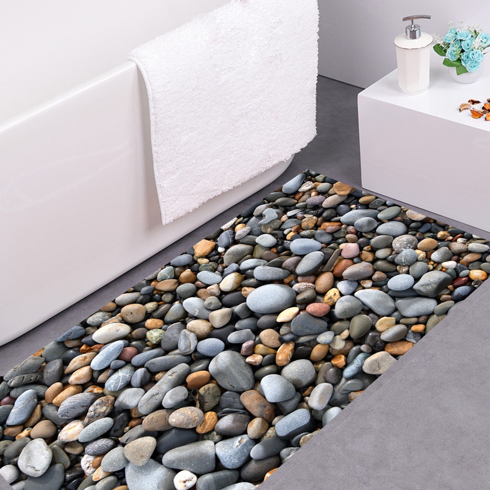 Waterproof 3D Pebbles Floor Wall Stickers for Kids Room Removable DIY ...