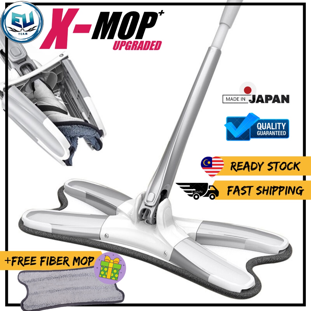 360 ° X Shape Hand Free Lazy Mop Hand Free Self-Twisting Flat Mop ...