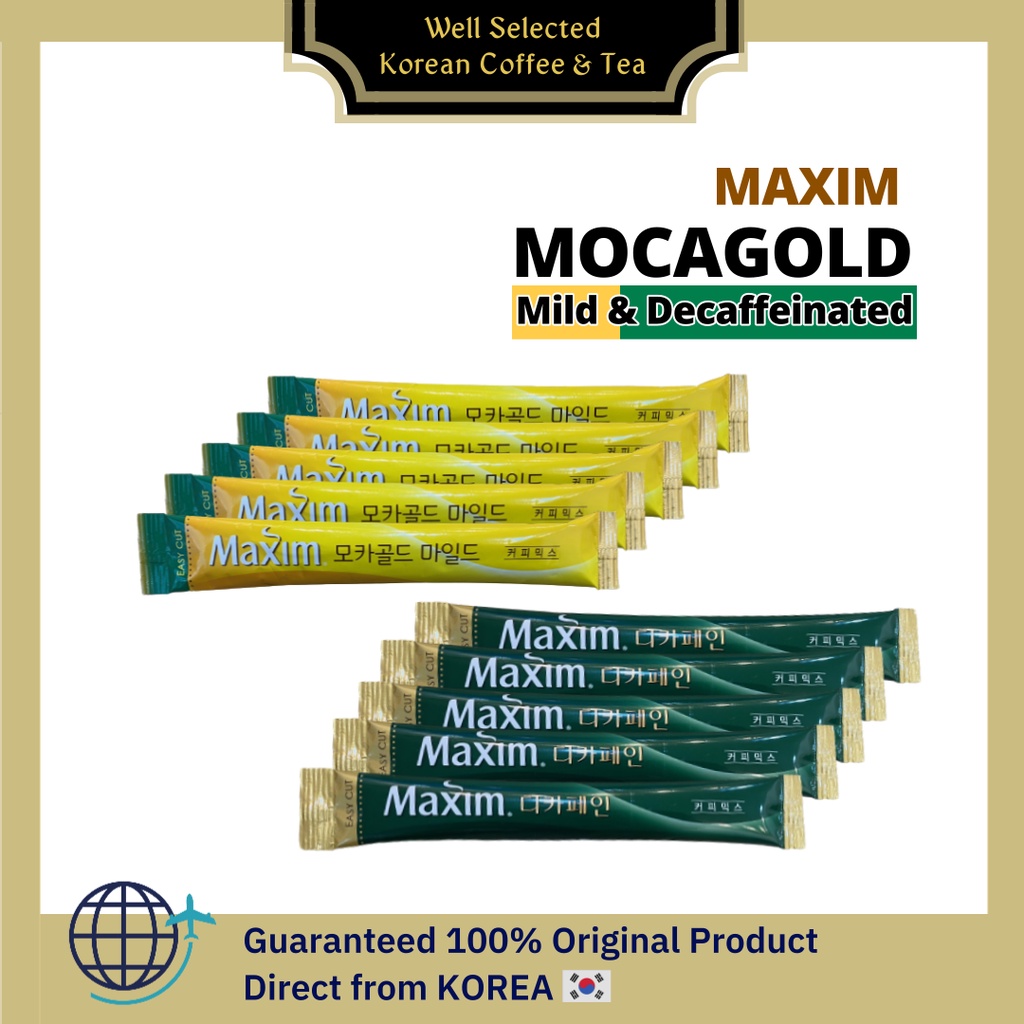 [MAXIM]⚡MOCAGOLD Mild coffee mix, Decaffeinated coffee mix, Korean ...