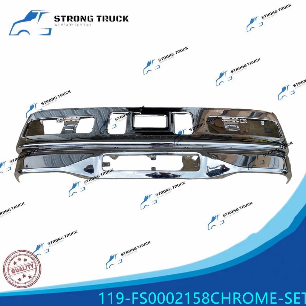 FUSO FP510 FRT BUMPER WITH SKIRT BIG CHROME SET | Shopee Malaysia
