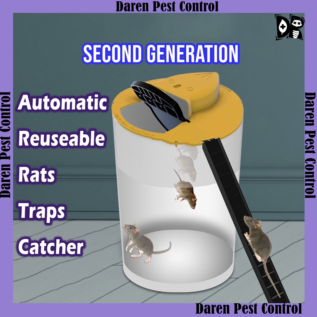 DAREN Perangkap Tikus automatik Mouse trap reusable bucket lid Rats ...