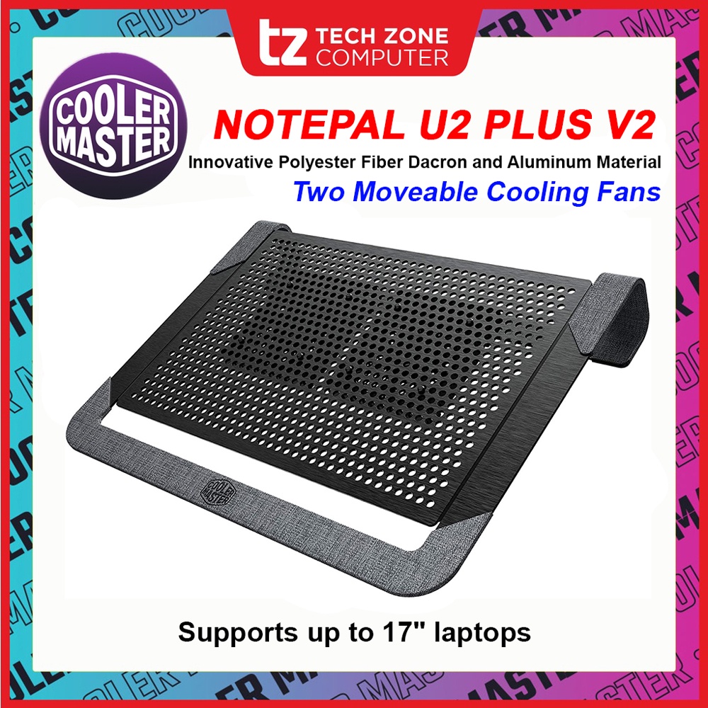 Cooler Master Notepal U2 Plus V2 support up to 17" Notebook Laptop ...
