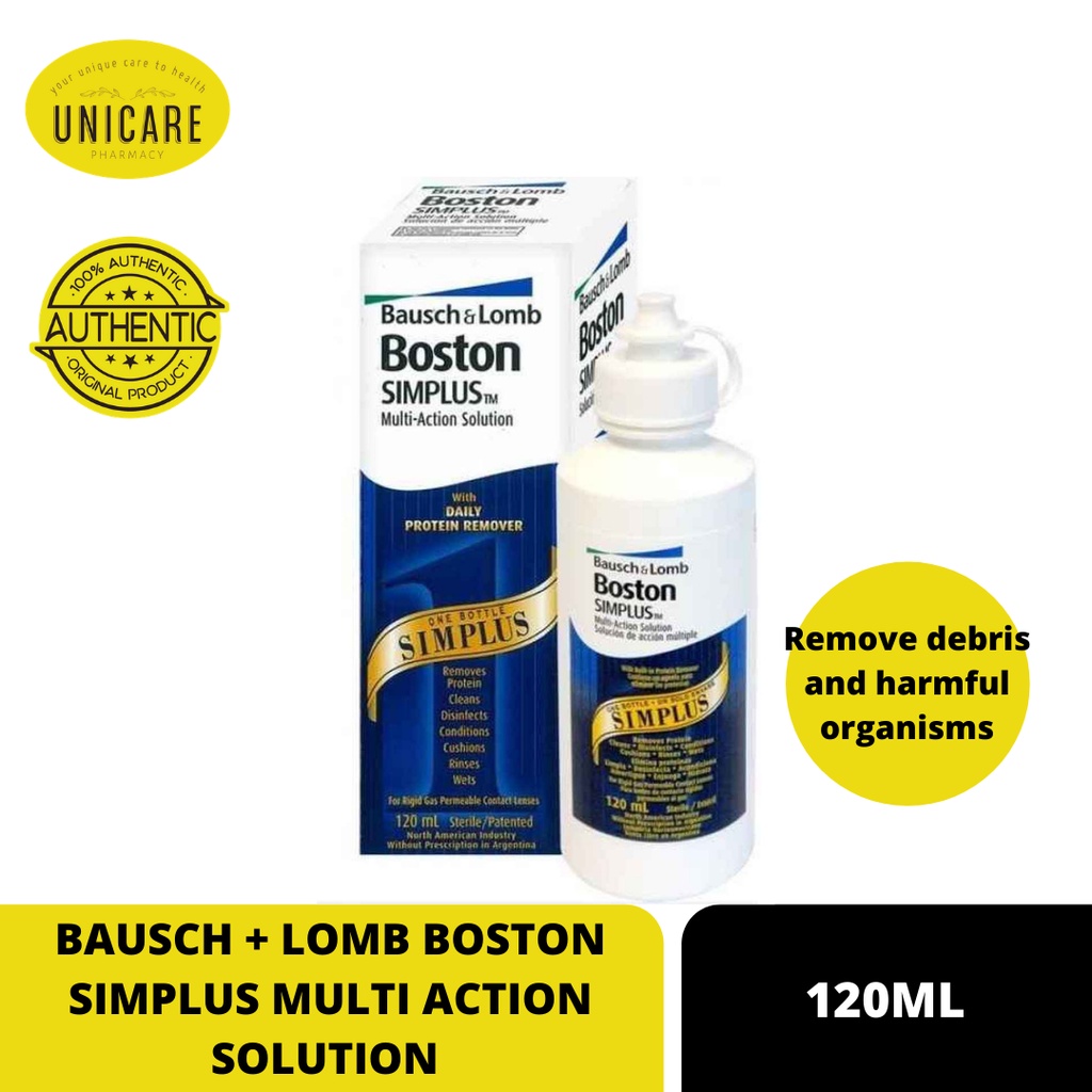 BAUSCH + LOMB BOSTON SIMPLUS MULTI ACTION SOLUTION 120ML | Shopee Malaysia
