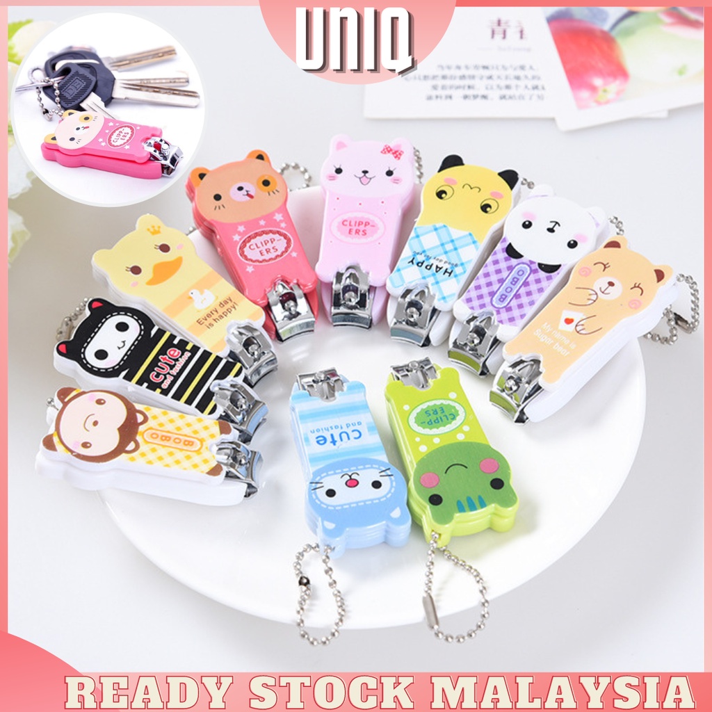 READY STOCK cute Cartoon Animal Stainless Steel Nail Clippers Trimmer ...