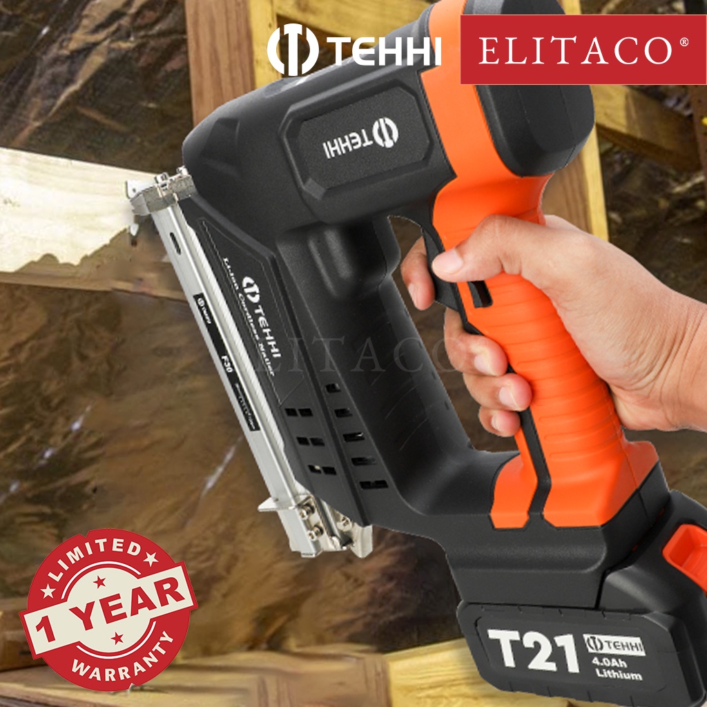 【ELITACO】Tehhi 21V 1800w Electric Nailer Tacker Nail Gun 422J 1022J F32 ...
