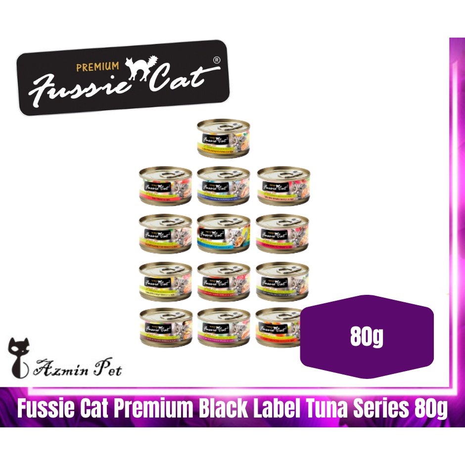 Fussie Cat Premium Black Label Tuna Series Cat Canned Wet Food 80G ...