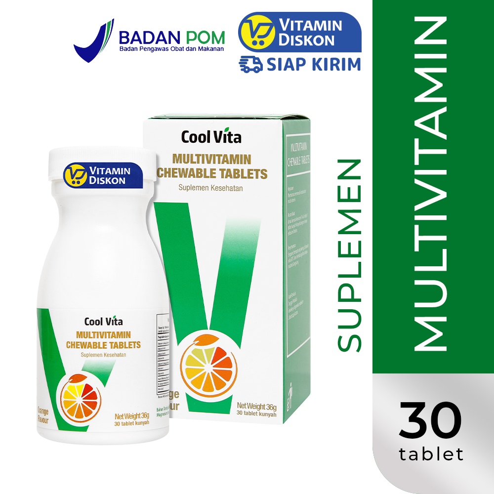 Cool VITA MULTIVITAMIN CHEWABLE ORANGE FLAVOR Contains 30 Tablets ...