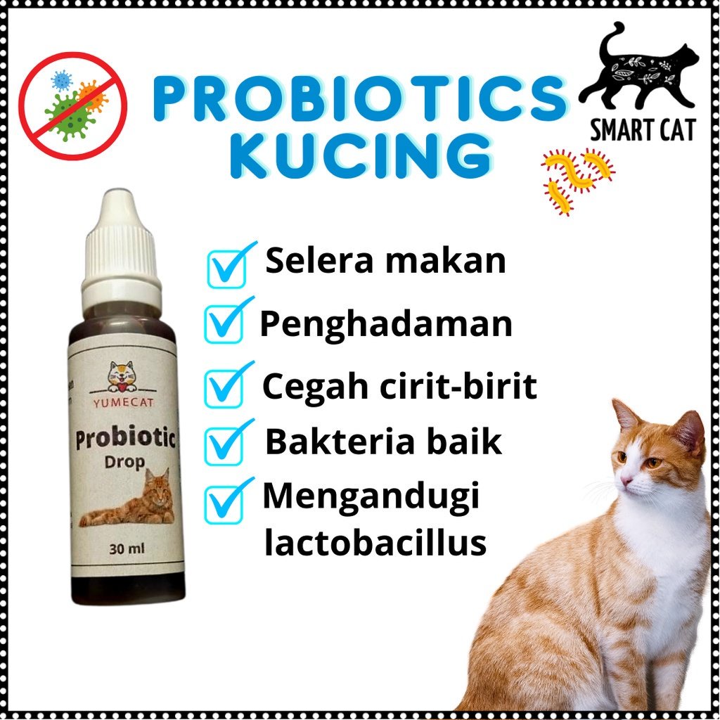 SmartCat Probiotik kucing Pet Broad Spectrum Cat Probiotic Supplement ...