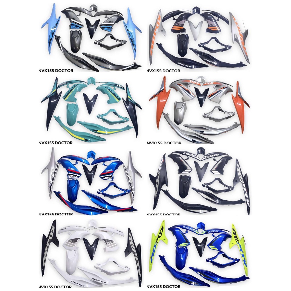 NVX155 V1 NVX V1 BODY COVER SET SIAP TANAM COVERSET TANAM OEM DOCTOR ...