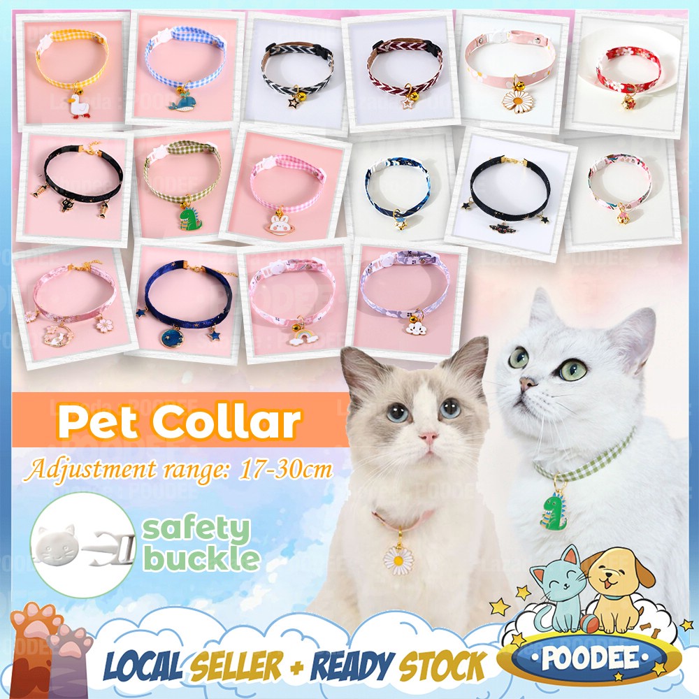 POODEE Rantai Kucing Pet Cat Dog Collar with Bell Kolar Kucing Cute ...