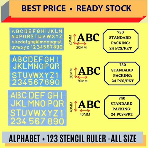 ABC Stencil Plate Ruler / Alphabet Stencil Ruler / Flexible Ruler ...