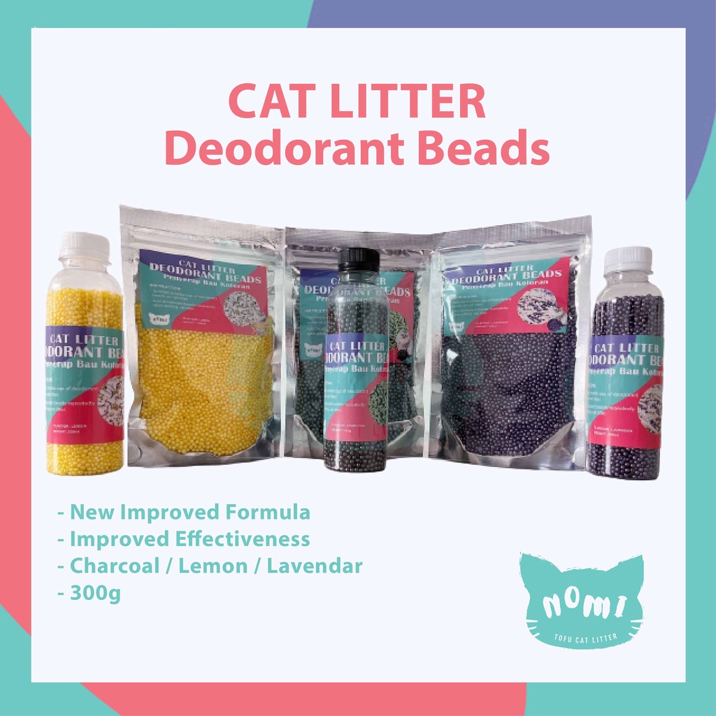 NOMI Cat Litter Deodorant Beads with Activated Charcoal Penghilang Bau ...