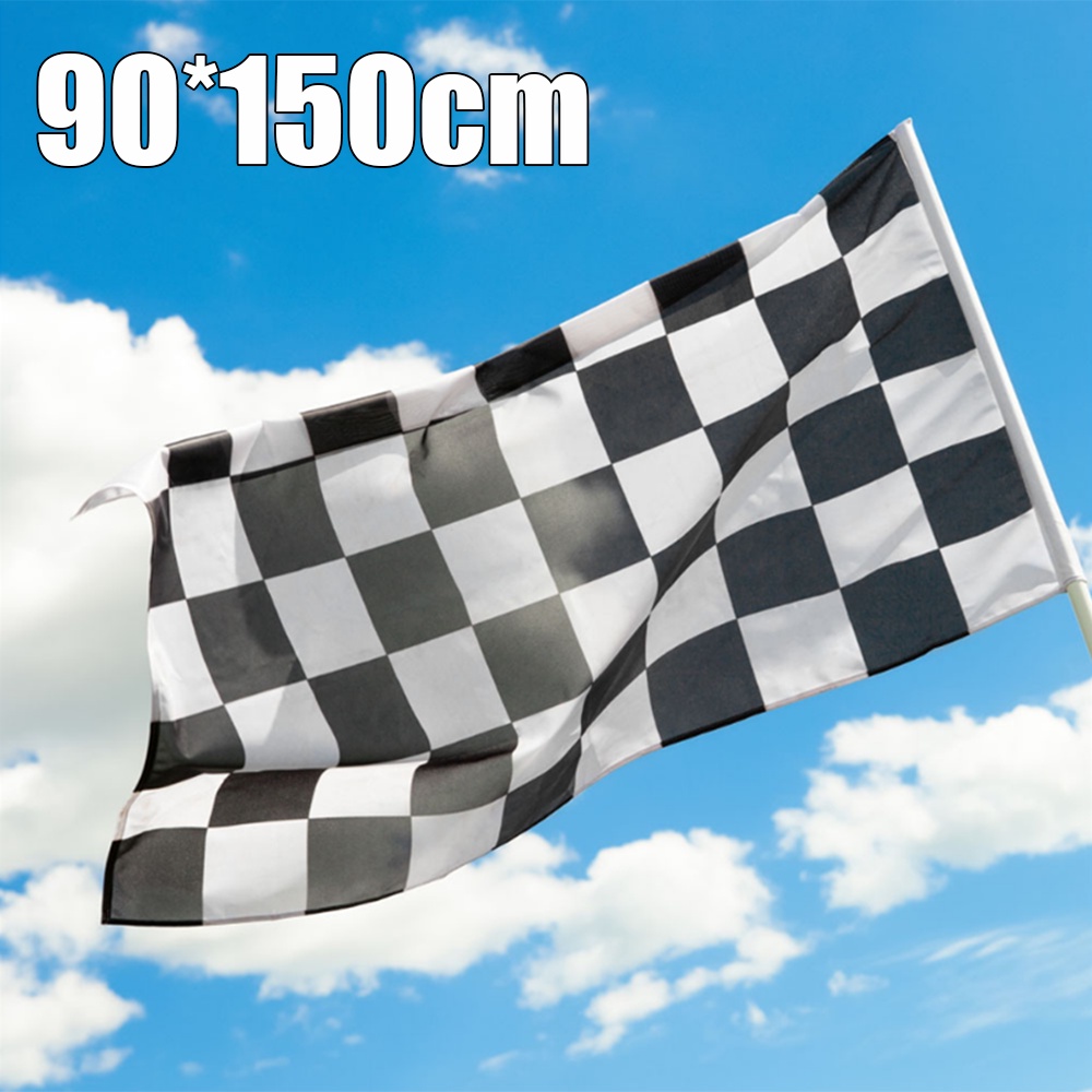 New Black & White Check Checkered Ska F1 Nascar Car Racing Flag Lewis ...