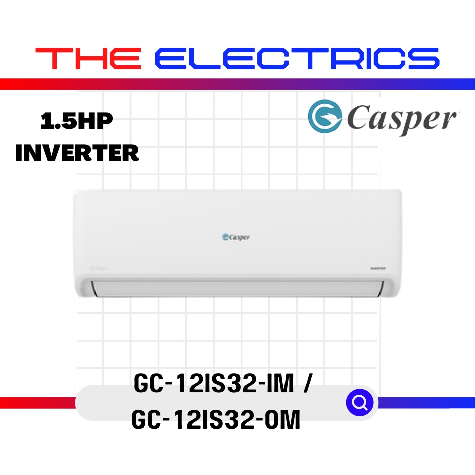 CASPER SINGLE SPLIT AIR CONDITIONER VERDE SERIES R32 INVERTER 1.5HP GC ...