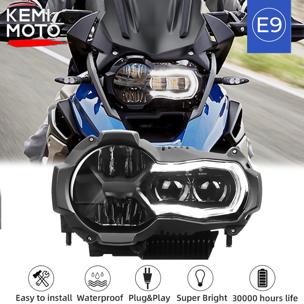 E9 Headlight for BMW R1200GS 2013-2018 R 1200GS K50 ADV Adventure LED ...