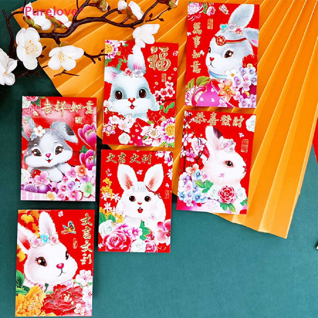 Purelove> 60PCS 2023 Cute Chinese Year Of The Rabbit Red Envelope ...
