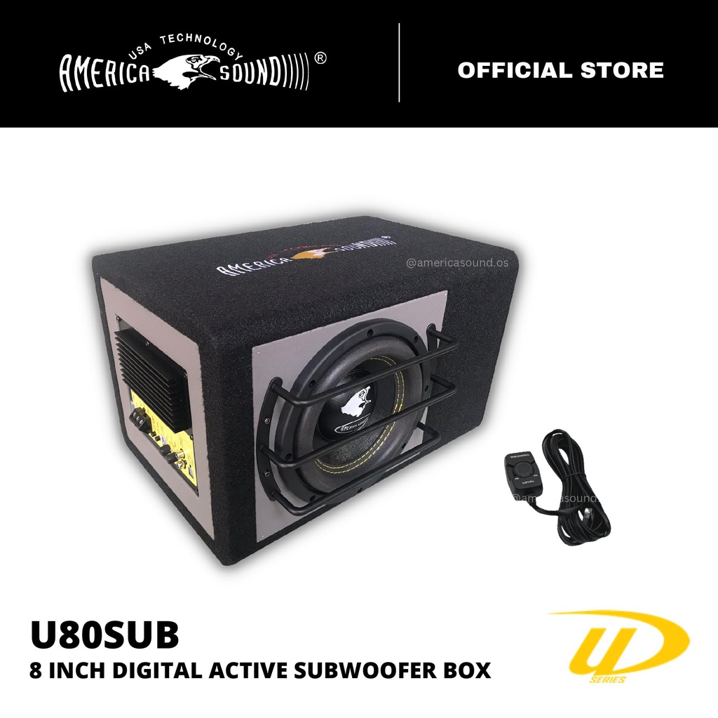 America Sound Ultimate Series 8 Inch Digital Active Subwoofer Box ...