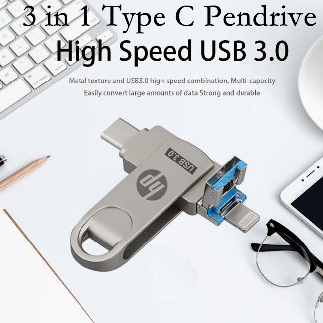 HP Otg Pendrive TypeC Flash Drive 1TB Usb Flash Drive 512GB Usb ...