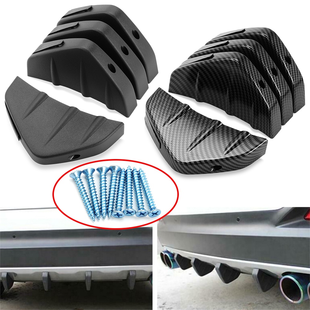4Pcs Car Rear Bumper Spoiler Lip Modified Diffuser For Mercedes-Benz A ...