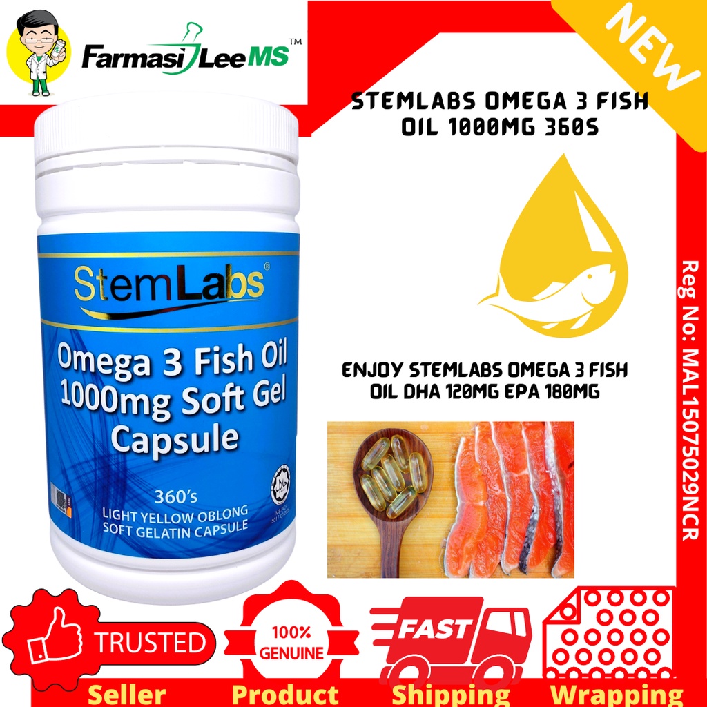 Stemlabs Omega 3 Fish Oil 1000mg (400's) (Exp 11/2027) | Shopee Malaysia