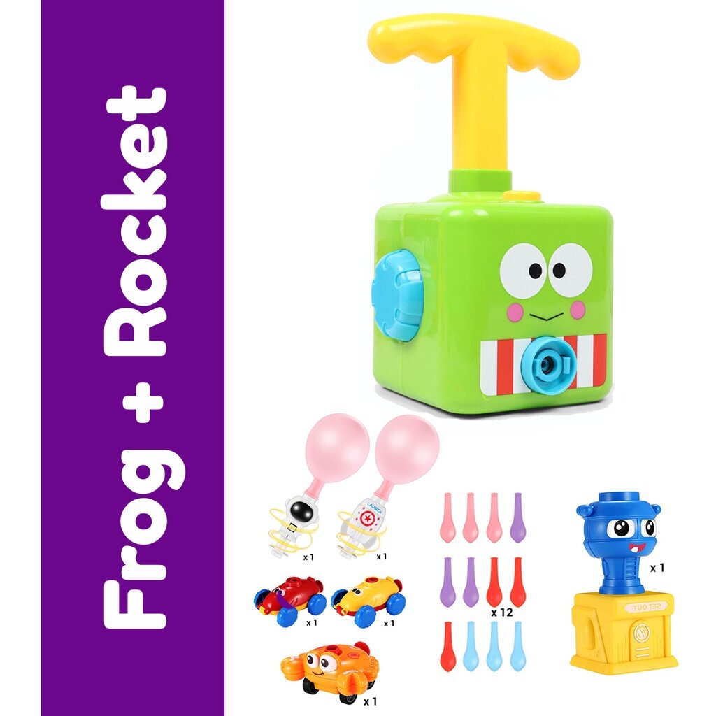 Kid Toy Inflatable Pump Balloon Powered Cars Kids Science Toy Rocket ...