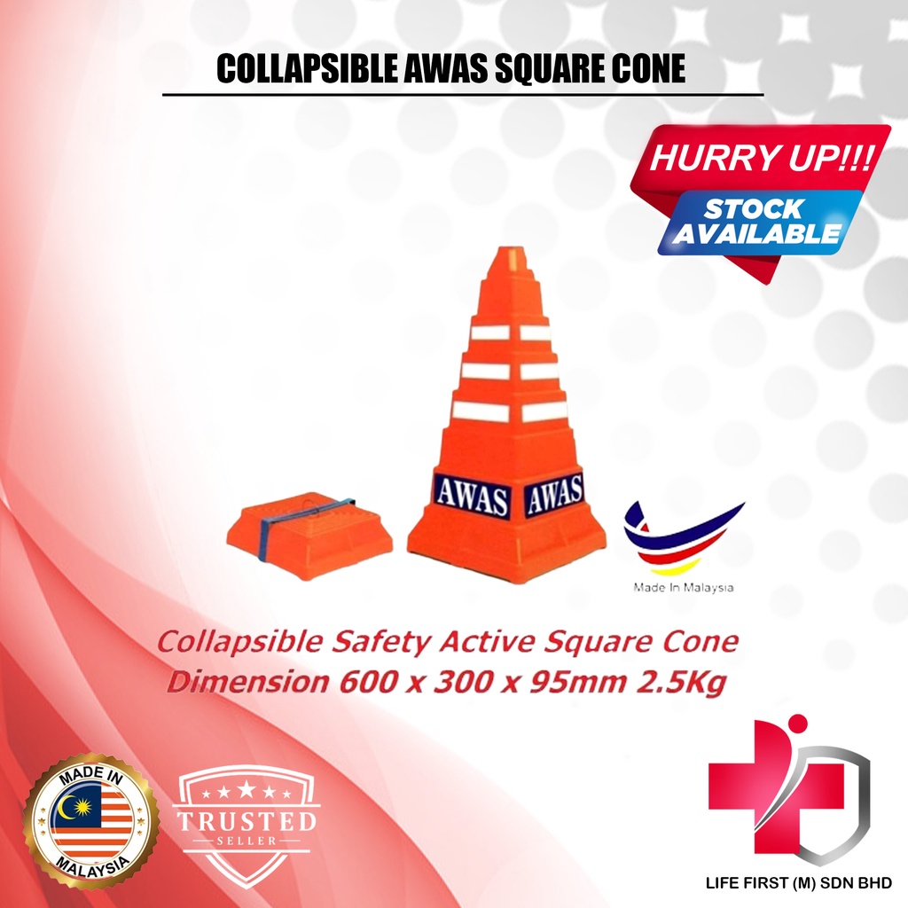 AWAS CONE - SAFETY CONE COLLAPSIBLE (AWAS) | Shopee Malaysia