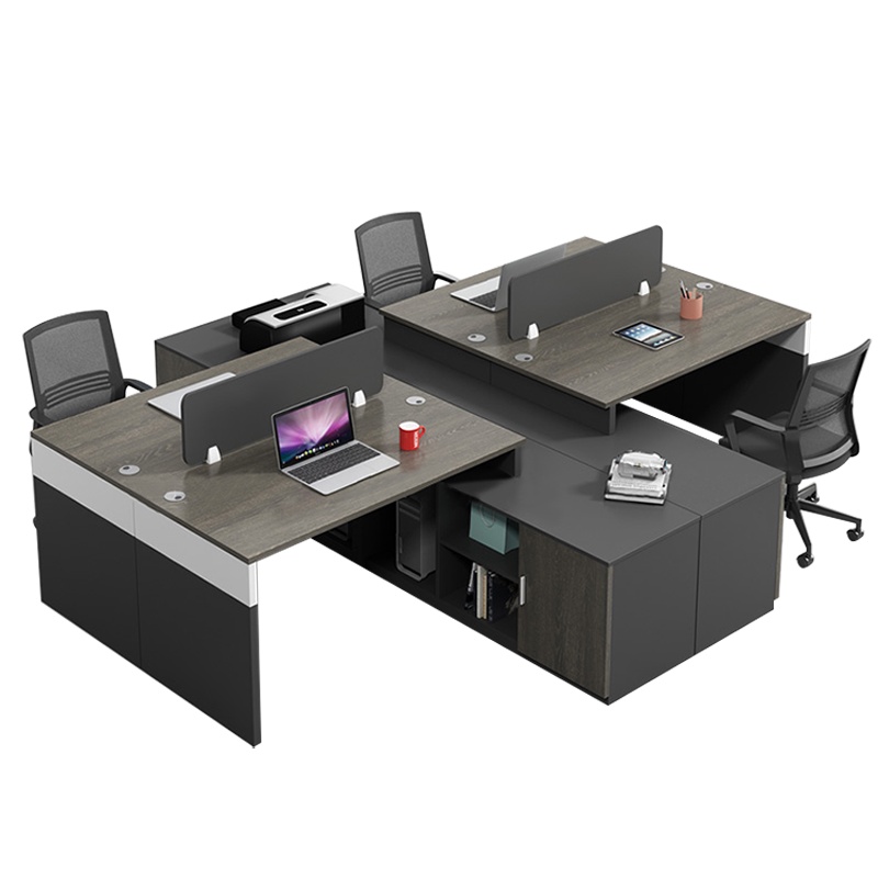 Financial desk office work space screen partition 2/3/4 person staff ...