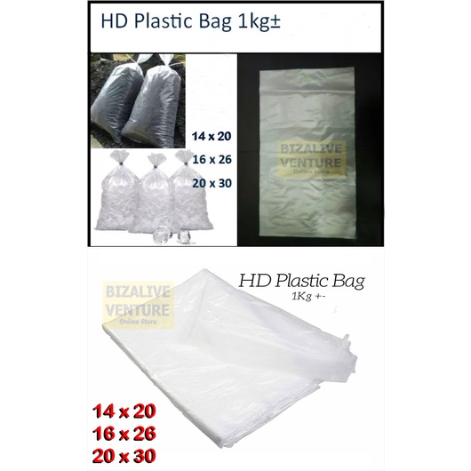 HD Plastic Bag 1kg± | Plastik Bungkus Air Batu | Plastik Bag Besar ...