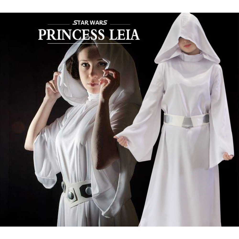 Costume Princess Leia Cosplay Costume Girls Clothes Female Dress +belt ...