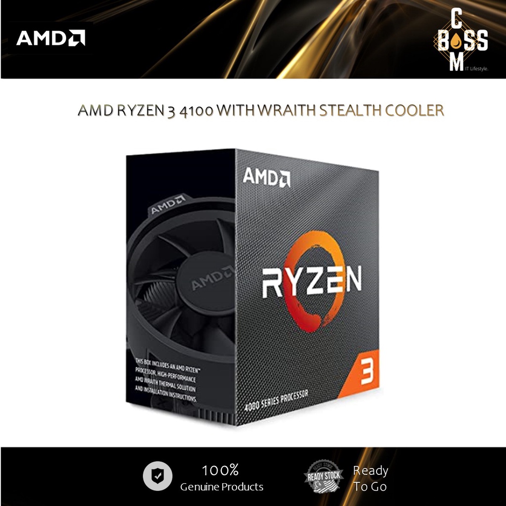 AMD RYZEN 3 4100 WITH WRAITH STEALTH COOLER ( RYZEN3-4100 ) | Shopee Malaysia