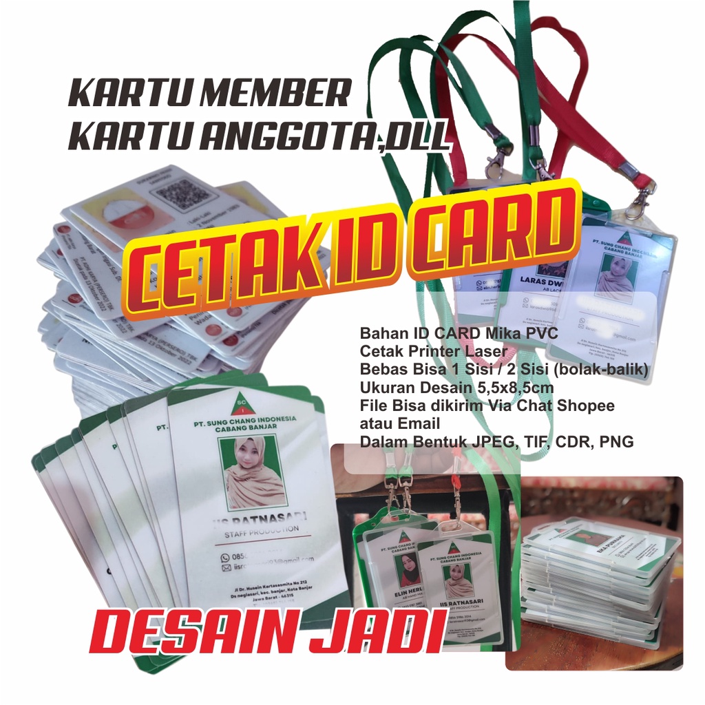 Print ID CARD MEMBER Name Tag MIKA PVC CARD | Shopee Malaysia