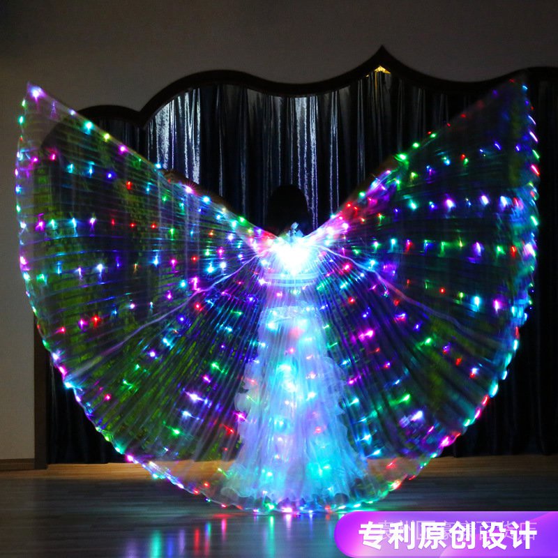 Led Colorful Flashing Color-changing Wings Dance Wings 360 Degree ...