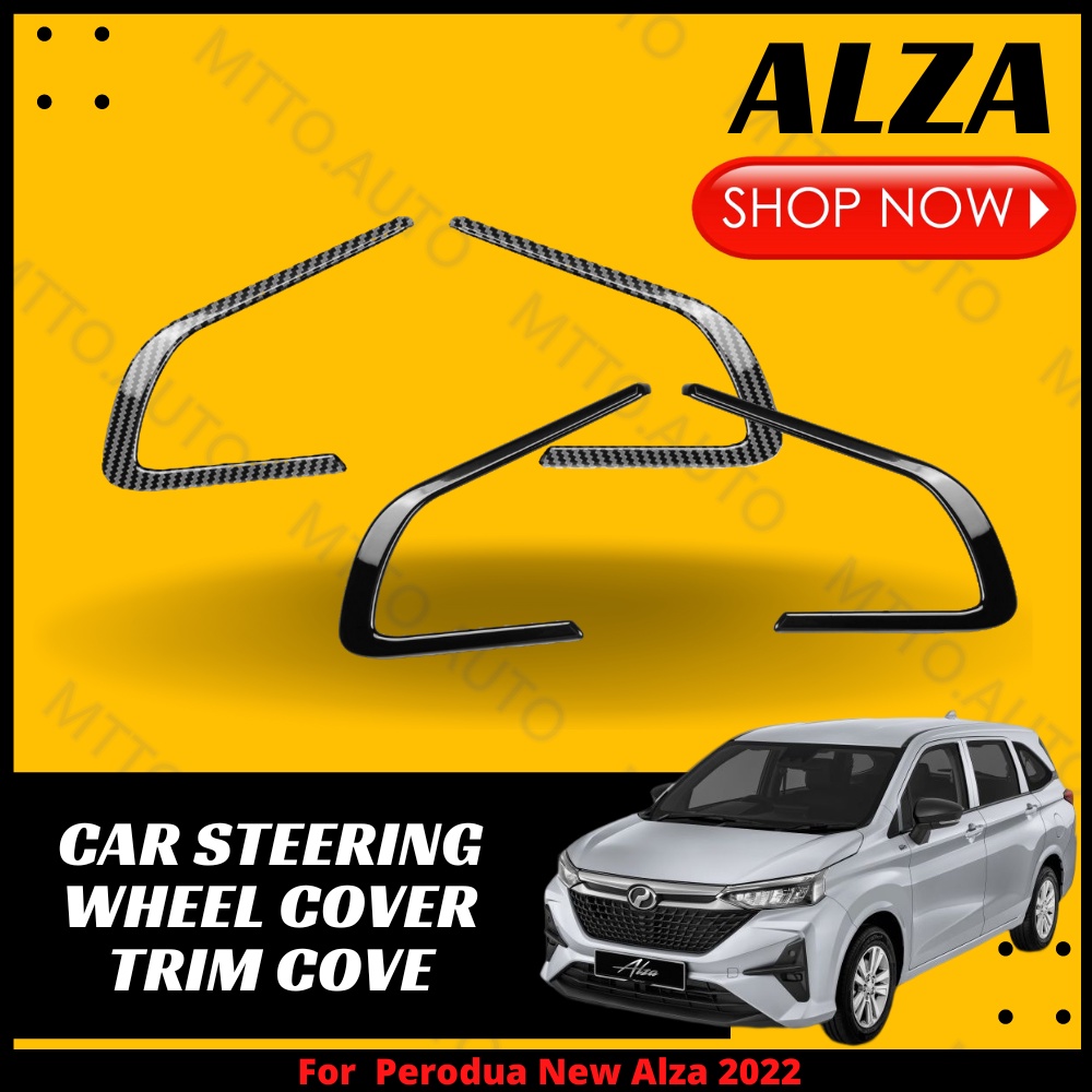 MTTO Perodua New Alza 2022 Interioir Car Steering Wheel Cover Trim ...