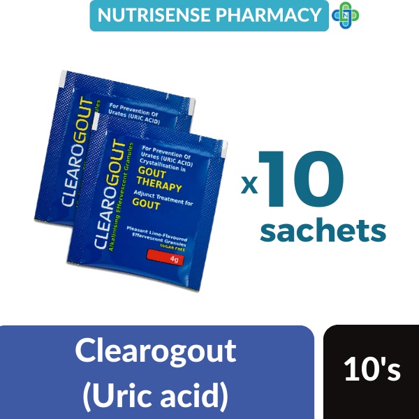 Clearogout Sachets - 10's (Buang Uric Acid, Sakit salur kencing ...