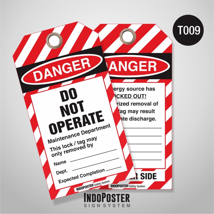 Tag OUT LOTO PVC Safety System - DANGER Do Not Operate | Shopee Malaysia