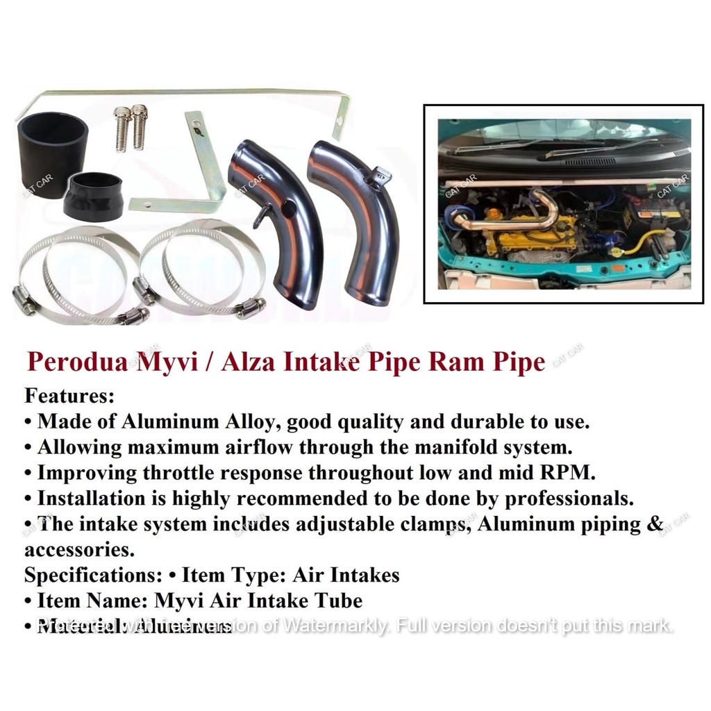 Perodua Myvi / Alza Intake Pipe Ram Pipe | Shopee Malaysia