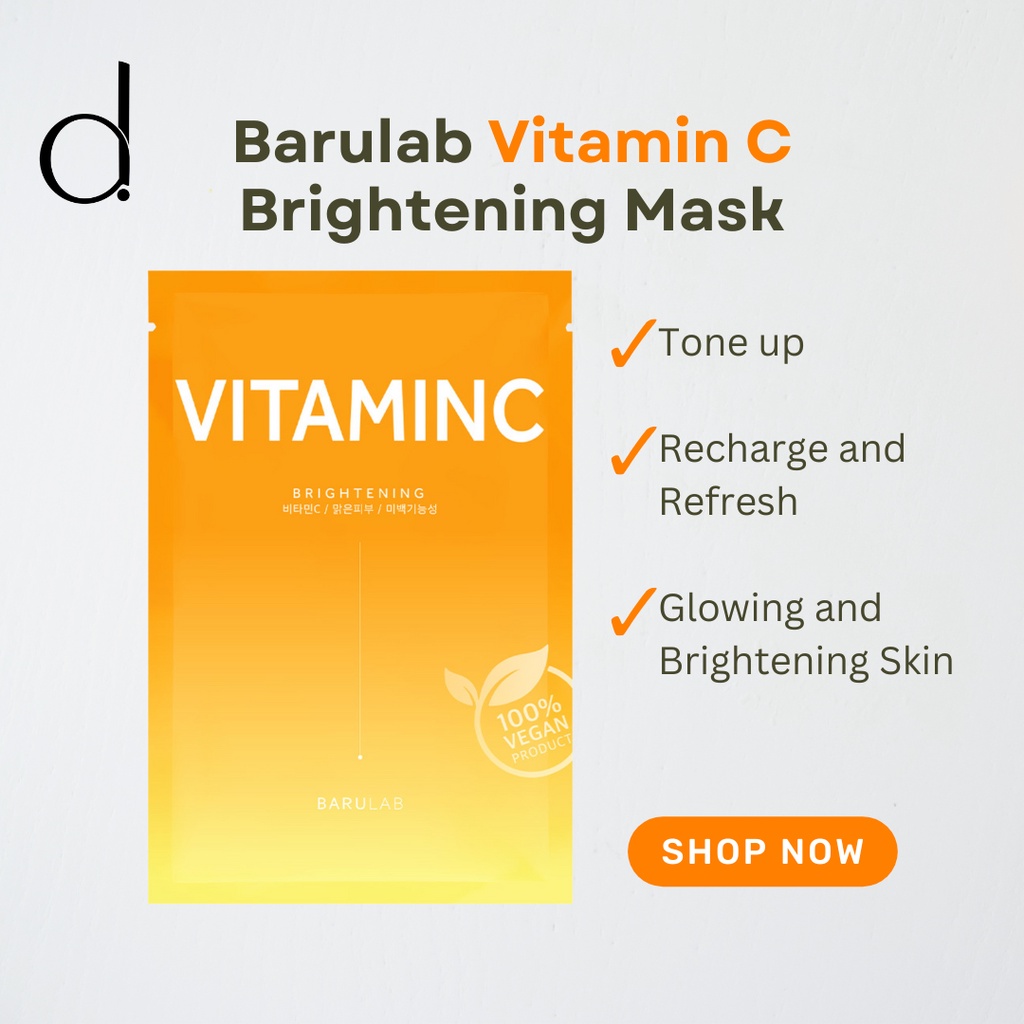 Barulab The Clean Vegan Mask 23g Vitamin C Brightening Facial Mask (100% Authentic from Korea ...