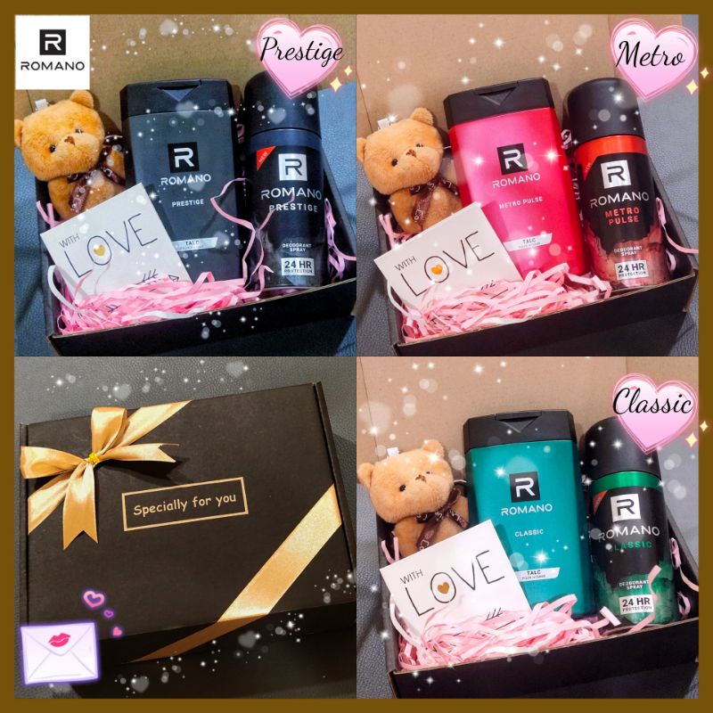 Romano Economy Gift Set - With Bear , Gift Card , Shredded Paper , Gift ...