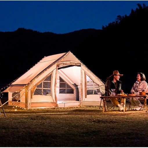 Inflatable tent outdoor camping ridge portable folding thickening ...