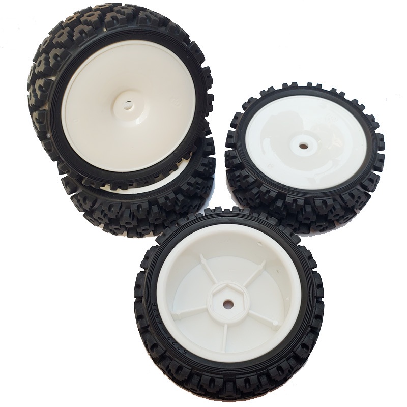 4Pcs 70Mm 1/10 RC Off-Road Buggy Car Rubber Tires Wheel Tyres Front For ...