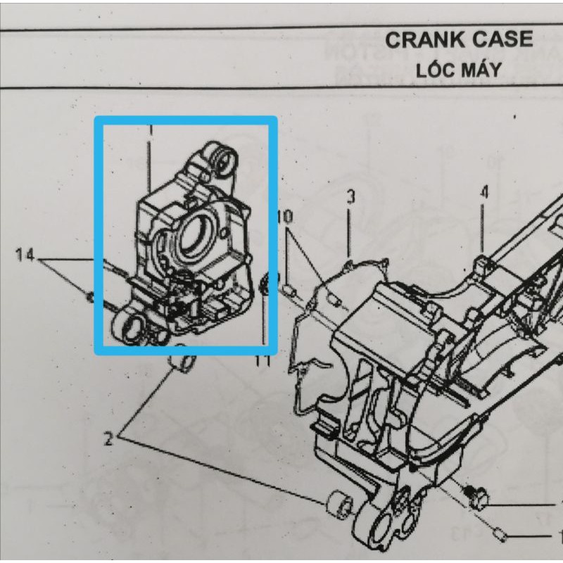 SYM JET125 CRANKCASE (RH) KANAN JET POWER 125 SYM125 ENGINE CASE KULIT ...
