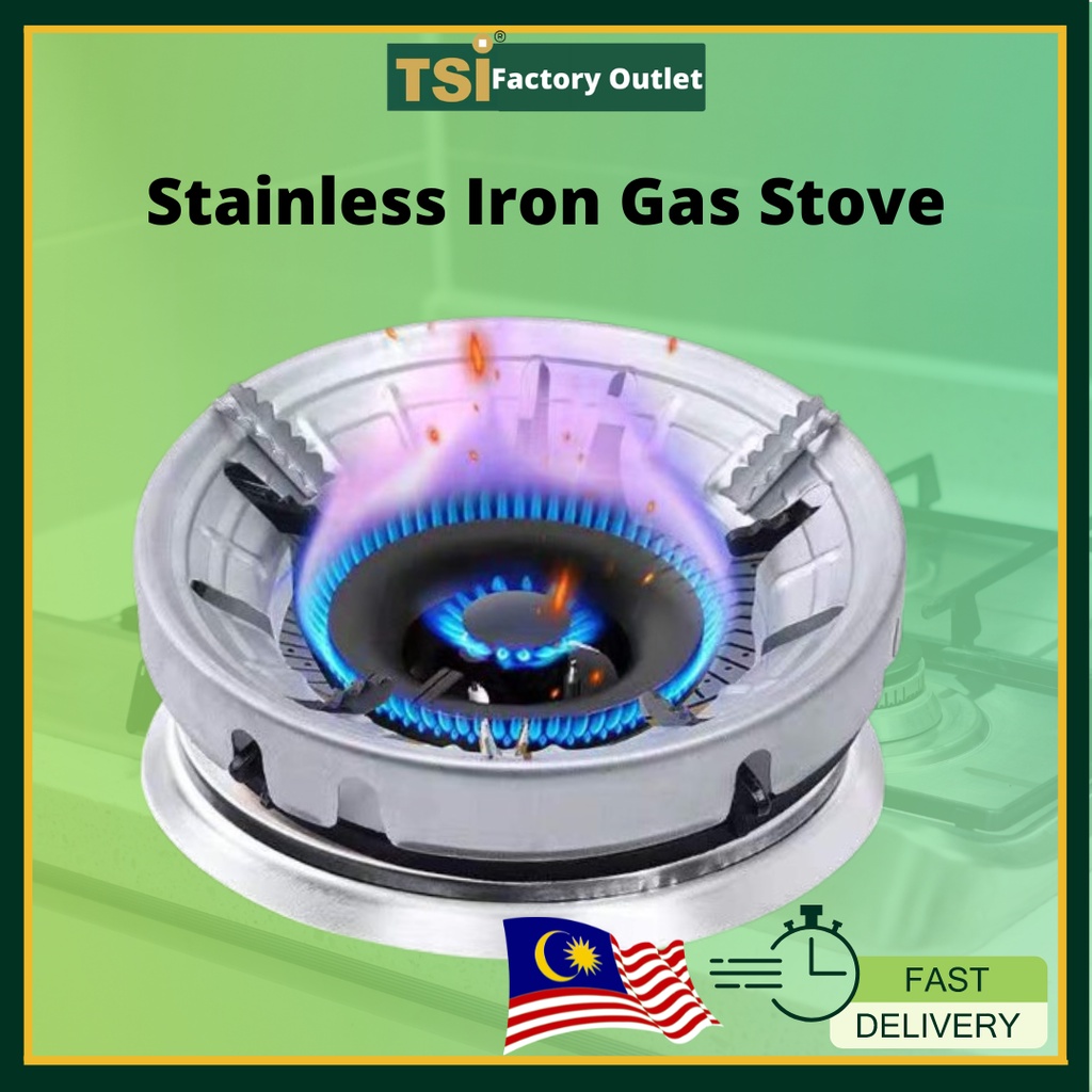 TSI STAINLESS IRON GAS STOVE FIRE WIND PROOF ENEGERY SAVER GAS STOVE ...