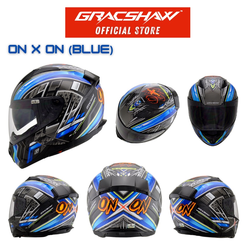 Gracshaw Full Face Helmet Grandio G9200 Build in Photochromic Visor ...