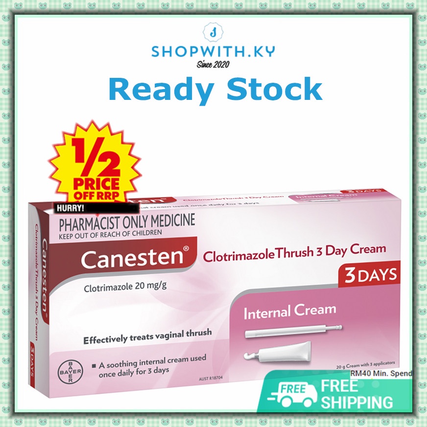 [现货+包邮 Date: 03/2029] Bayer Canesten 妇科消炎药 Clotrimazole Thrush ...